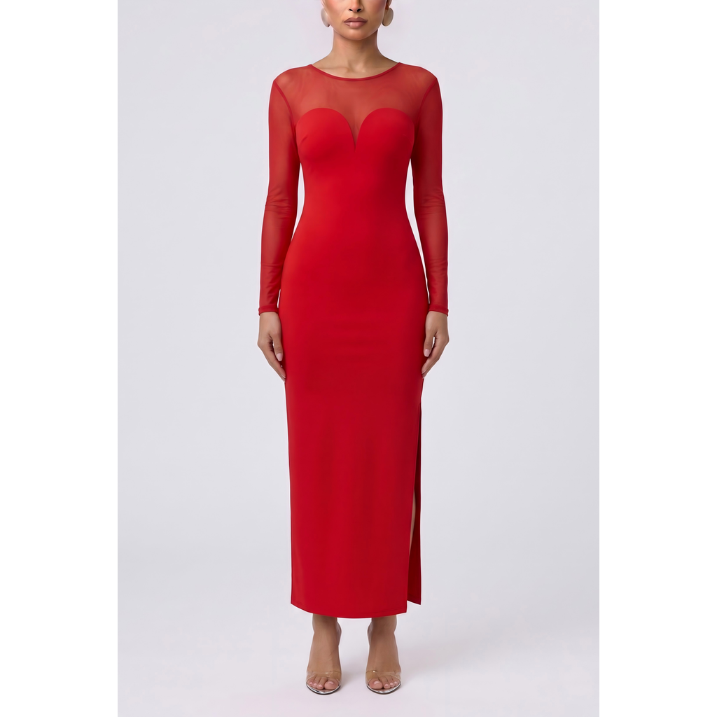 POPILUSH Popilush Shapewear Mesh Maxi Dress